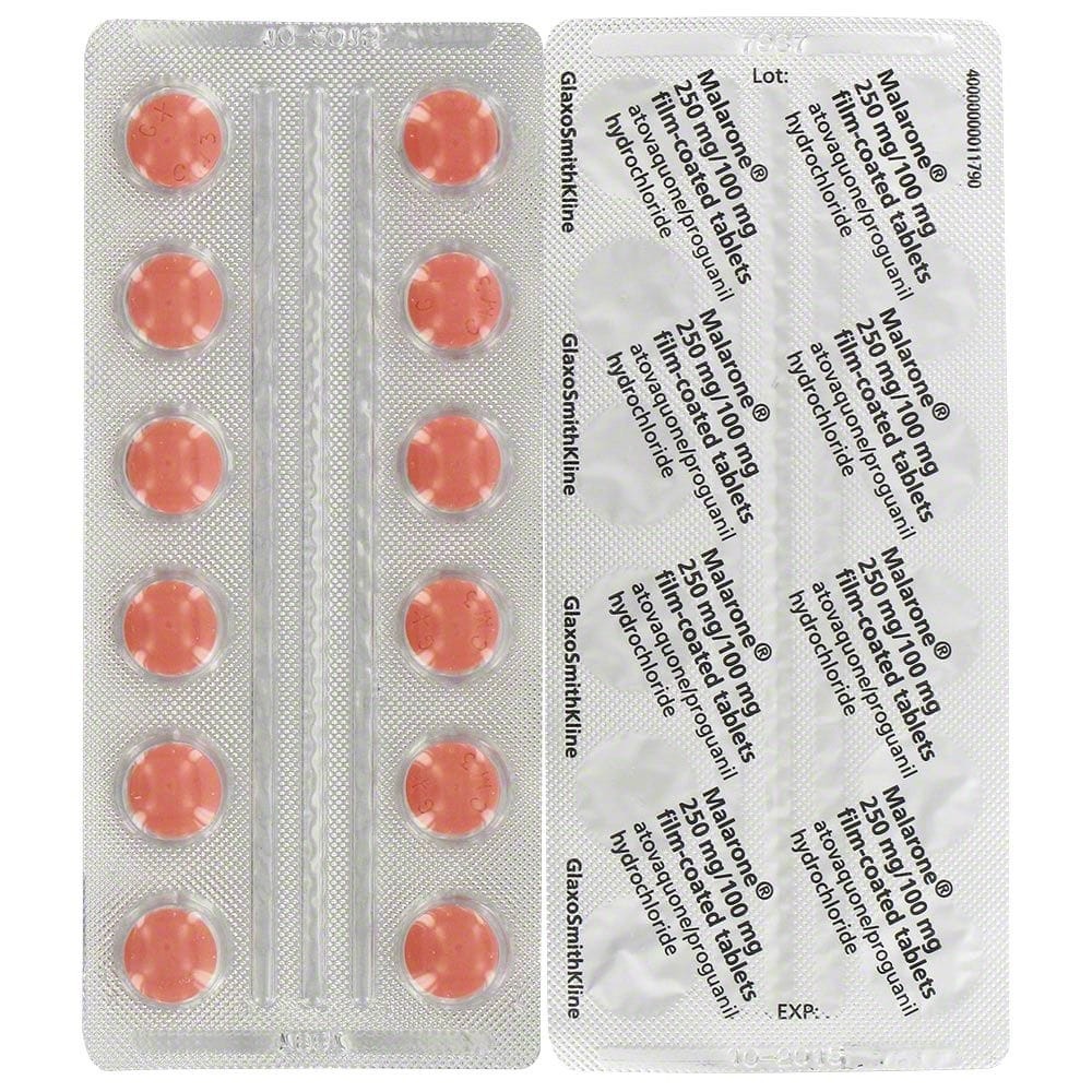 Malarone • Buy 250mg Prescription Malaria Tablets • OnlineClinic®