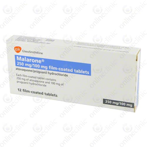 Malarone • Buy 250mg Prescription Malaria Tablets • OnlineClinic®
