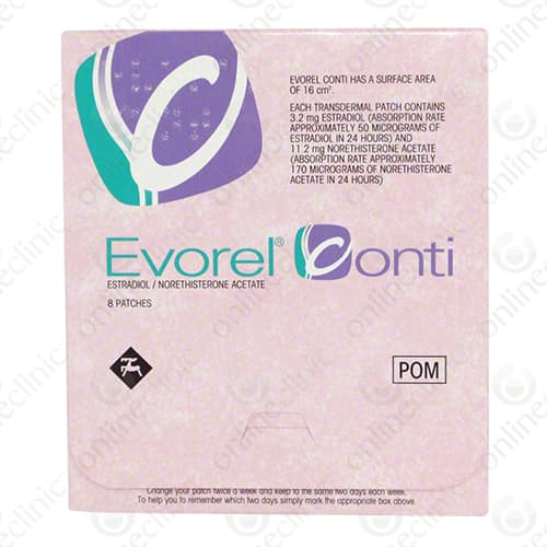 Evorel Conti • Buy Oestrogen & Progestogen Menopause Patches ...